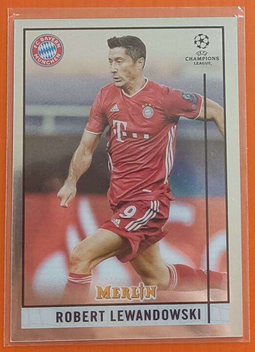 Robert Lewandowski card soccer Topps merlin 2020-21 | Lazada.co.th