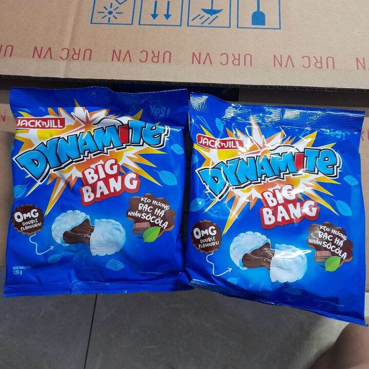 Com bo 2 gói kẹo hương bạc hà nhân socola Dynamite Big Bang gói 120g ngọt thanh mang đến cho bạn ...