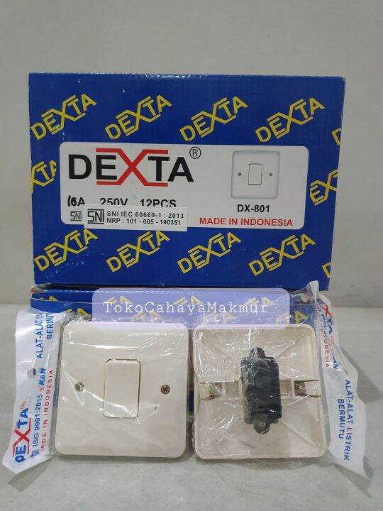 Saklar Tunggal/Single/Saklar Engkel Tanam IB ON OFF Dexta DX-801 SNI | Lazada Indonesia