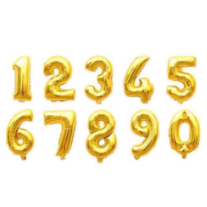 Gold number balloon | Lazada PH