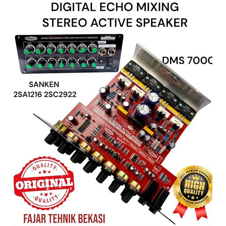 KIT AMPLIFIER POWER SPEAKER AKTIF STEREO DMS 7000 PLS 2 TINGKAT MIXING ...