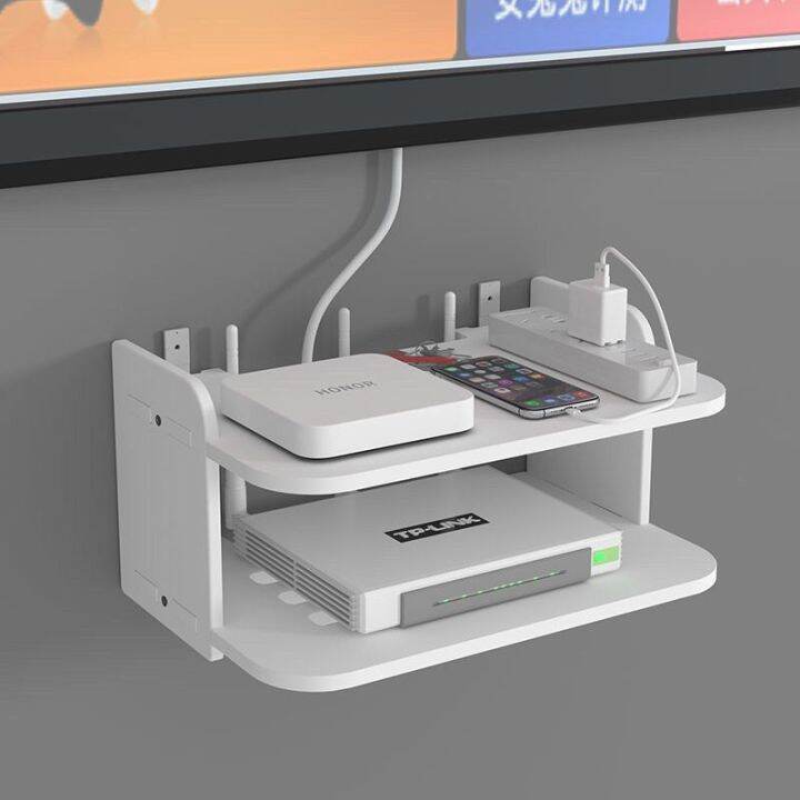 Treo Tường Gỗ Bộ định tuyến Wi-Fi Kệ tường đặt Bộ chuyển đổi tín hiệu ...