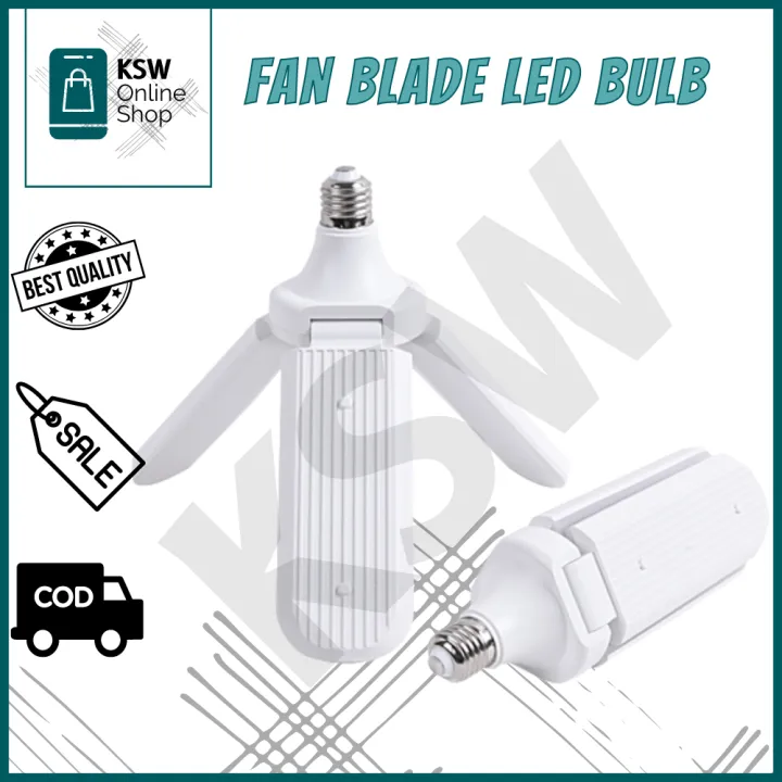 [KSW] FAN BLADE LED BULB Foldable Fan Blade LED Light Bulb Super ...