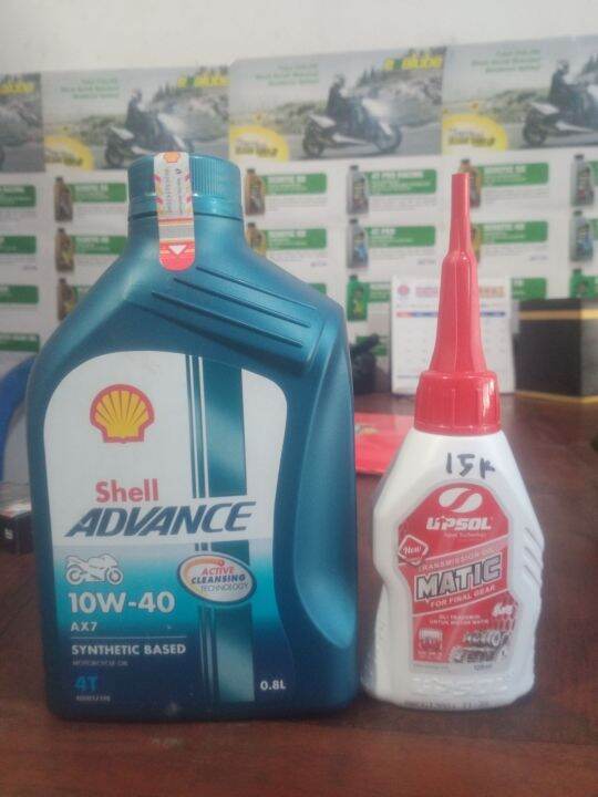 oli mesin oli pelumas shell ax7 untuk semua motor matic dan bebek all ...