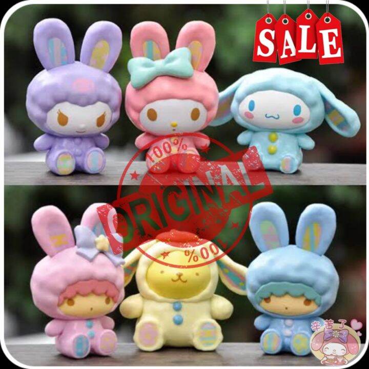 [HOT]🔥 ตุ๊กตาฟิกเกอร์ Sanrio Easter Bunny Series Cinnamoroll Melody ...