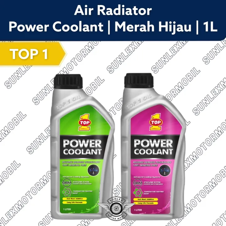 AIR RADIATOR POWER COOLANT TOP 1 MERAH HIJAU 1L MOTOR MOBIL | Lazada ...