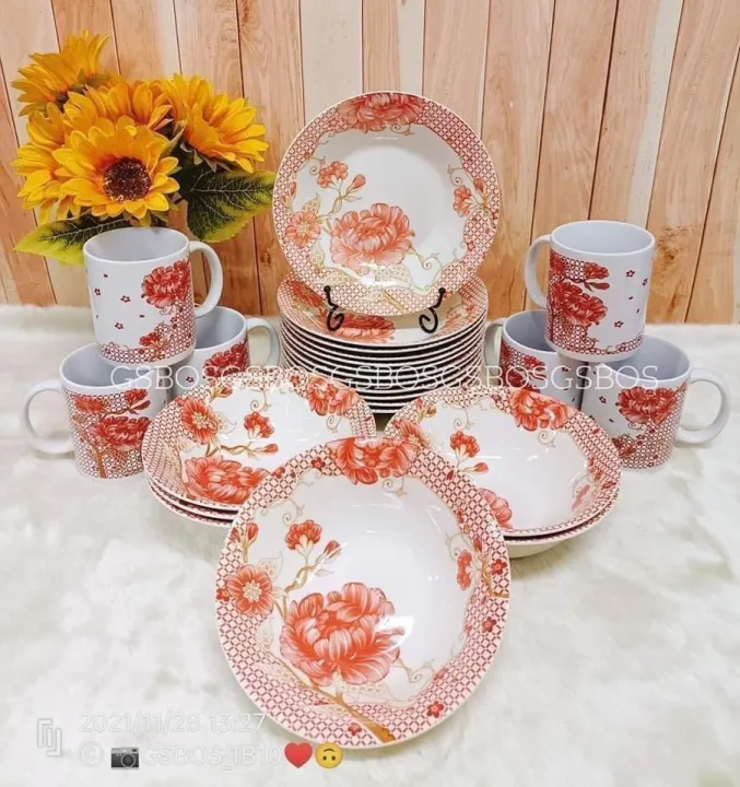 PLATE SET CHERRY BLOSSOM ( BABASAGIN) INCLUSION SA CAPTION | Lazada PH