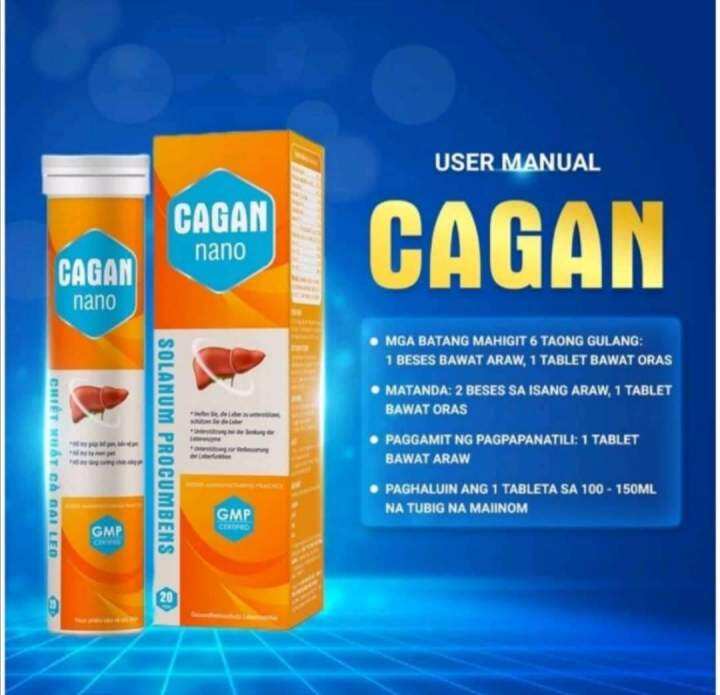 CAGAN NANO Helps Remover Hepatitis A,B,C and Cirrhusis, Liver Tumor 20 Effervescent Tablets ...