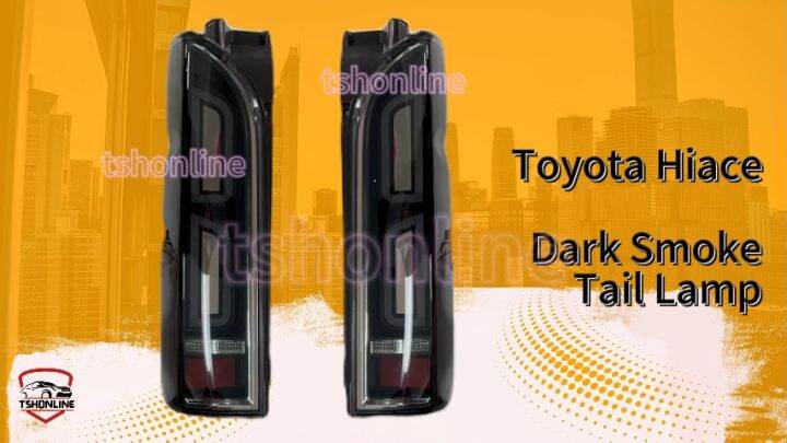 Toyota Hiace Tail Lamp with running LED (Dark Smoke)/ hiace tail lamp ...