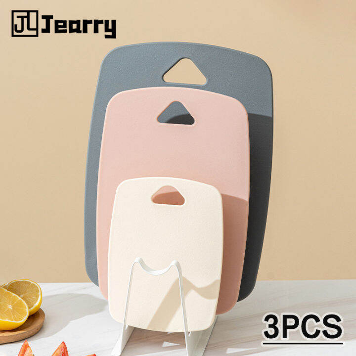 Jearry Wheat PP Plastic Chopping Board Antibacterial 3Pcs Set Non Slip ...