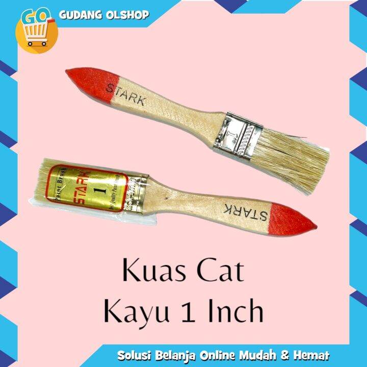KUAS CAT KAYU 1 INCH / ALAT KUAS CAT TEMBOK 1 INCH / PAINT BRUSH 1 INCH | Lazada Indonesia
