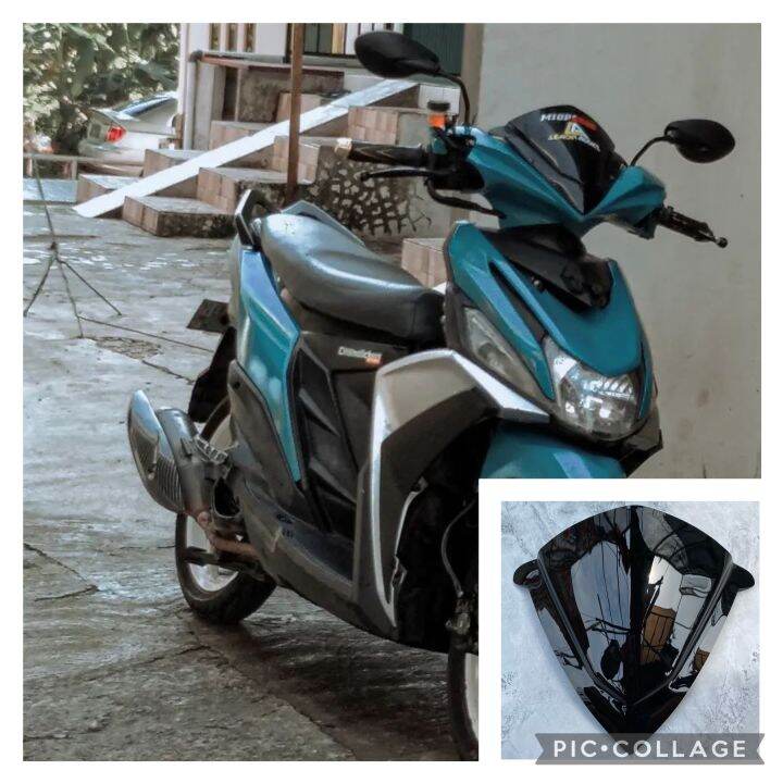 Visor Yamaha Mio M3 Hitam Tebal Plus Double Tape 3m Pnp | Lazada Indonesia