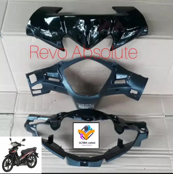 Batok kepala Set depan Belakang Revo Absolute Hitam Gloss | Lazada ...