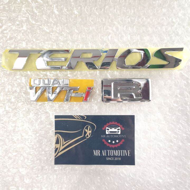 Emblem Logo Tulisan Terios Type R Original Set 3Pcs Best Seller ...