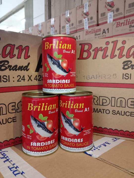 Sarden Ikan Saos Tomat/Ikan Sarden Dalam Saus Tomat Enak/Kemasan Botol Kaleng 425 Gram | Lazada ...