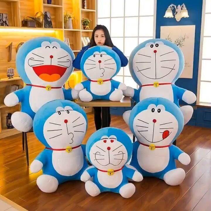 25/50cm/70cm Doraemon Cartoon Cute Plush Toy Baby Kids Doll Mainan Anak ...