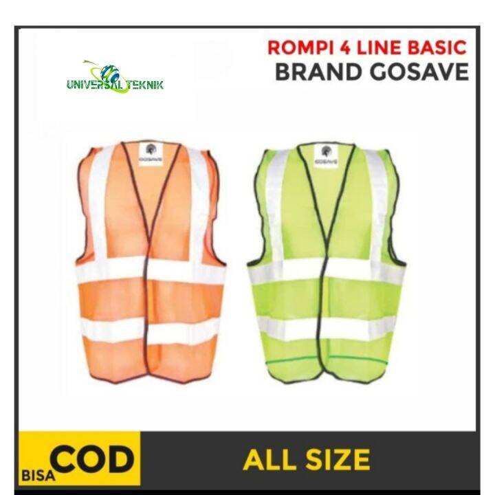 Rompi safety 4 line basic Gosave | Lazada Indonesia