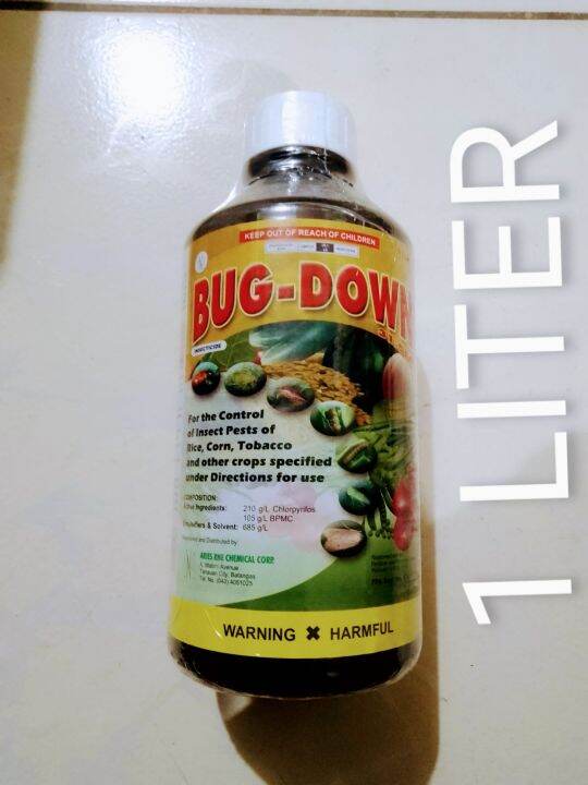 BUG-DOWN INSECTICIDE ACTIVE INGREDIENT CHLORPYRIFOS LIKE BRODAN (1LITER ...