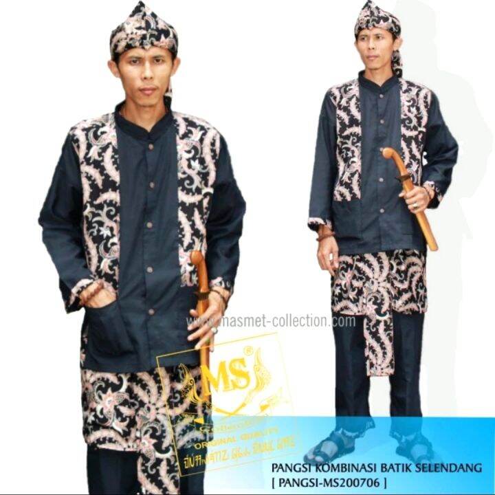 Baju Pangsi Adat Sunda Batik Selendang Moderen | Lazada Indonesia