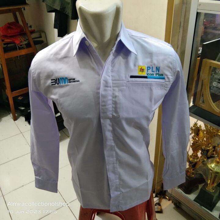 kemeja BUMN PLN ICON PLUS lengan panjang | Lazada Indonesia