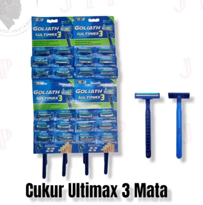 Pisau Cukur Kumis 3 Mata Pisau Isi 12 Merek Goliath Lazada Indonesia