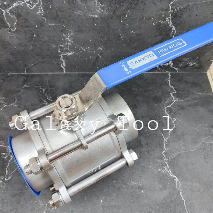 Ball Valve Sankyo 2 Inch Stainless Steel 3PC Kran rumahan dan industri ...