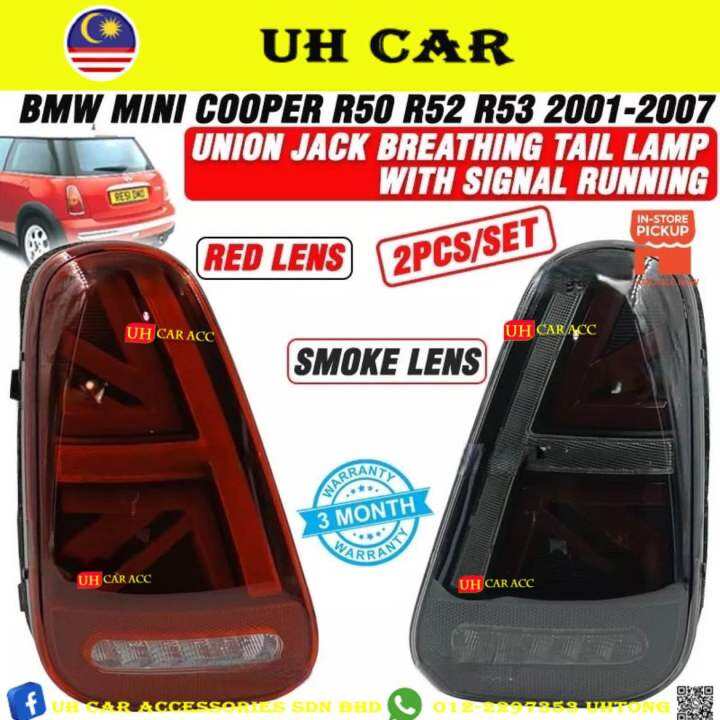 (UNION JACK) Mini Cooper R50 R52 R53 2001-2007 Union Jack Breathing Led ...