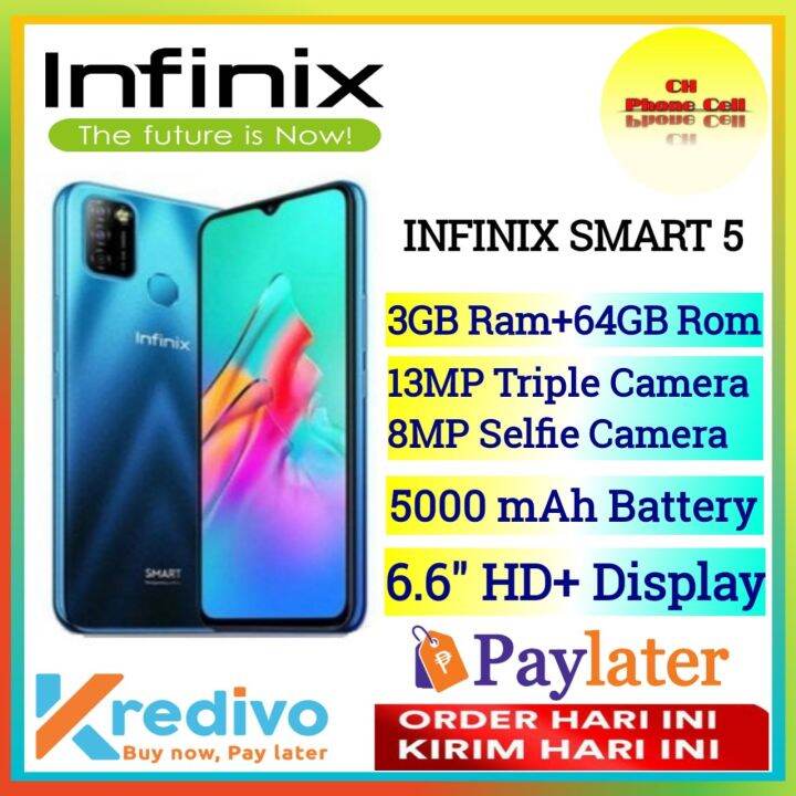 Infinix Smart 5 3+64Gb Garansi resmi {5000 mAh big battery, layar full ...