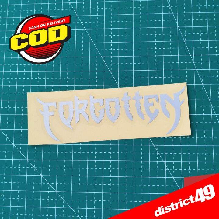 Cutting sticker FORGOTTEN - Stiker cutting Forgotten - Stiker Band ...