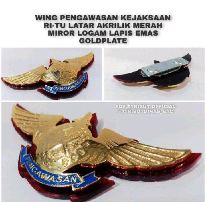 Pin Wing Pengawasan Bidang Kejaksaan RI Original Goldplate Exclusive ...