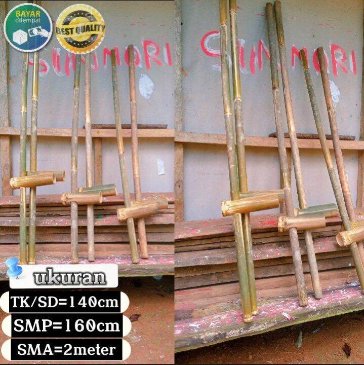 egrang bambu / mainan tradisional (sepasang untuk SD, SMP, dan SMA ...