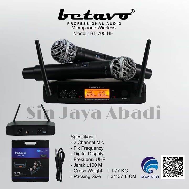 Microphone Wireless BETAVO BT 700 Mic BT700 | Lazada Indonesia
