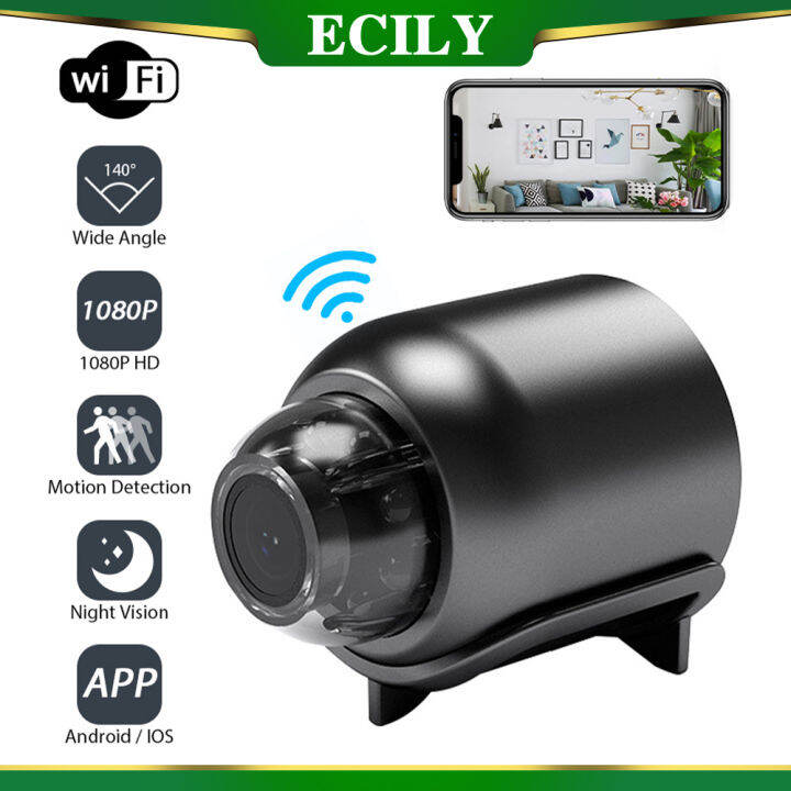 ECILY HD 1080P Mini WiFi Camera X5 Camera Indoor Home Security Wide ...