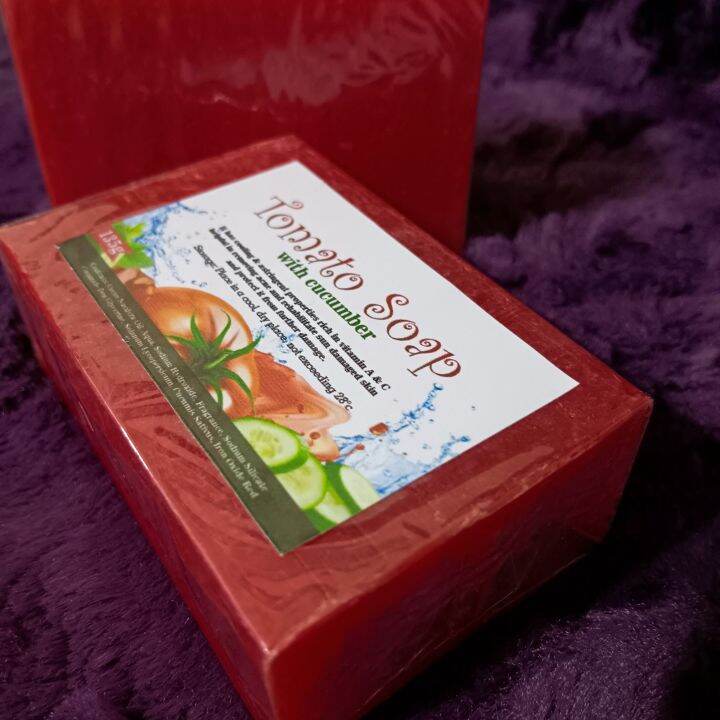 Premium Tomato Soap with Cucumber and Vitamin A&C 135g. | Lazada PH