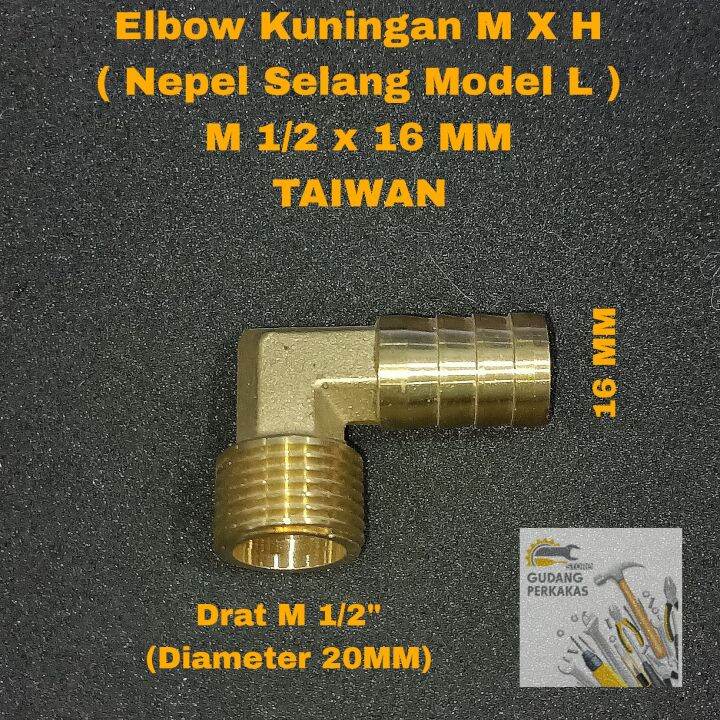Elbow MXH M1/2 x 16MM TAIWAN - Nepel Selang Model L Drat Luar 1/2x16MM | Lazada Indonesia