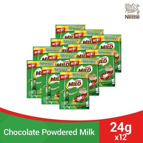 Milo Choco Malt Powdered Milk Drink Activ Go Winner | 24g x 12 sachet ...