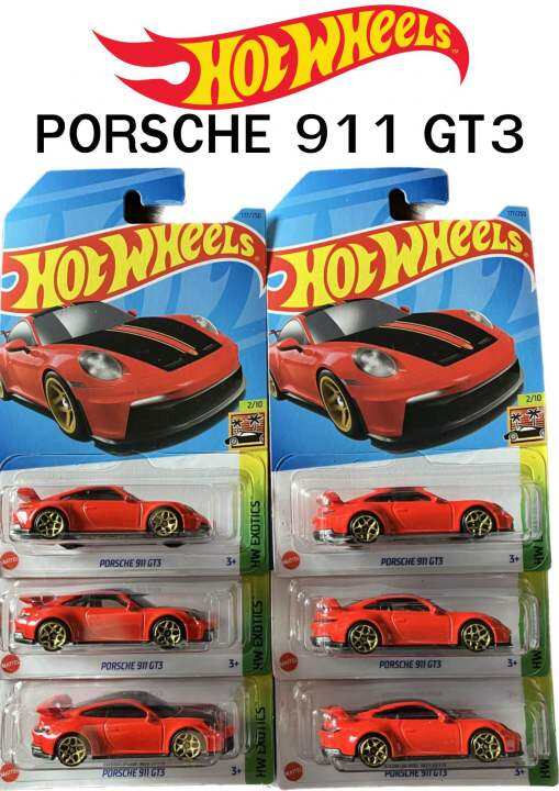 โมเดลรถเหล็ก Hotwheels ลิขสิทธิ์แท้100 Porsche 911 Gt3 Th