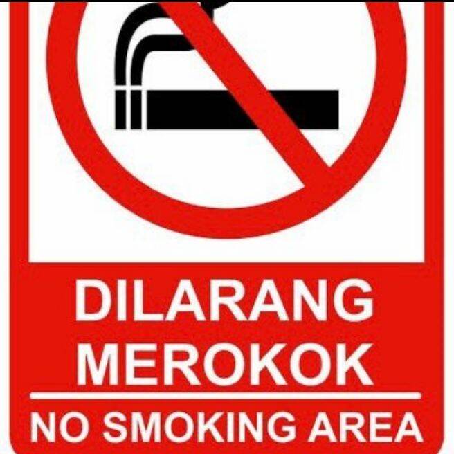 Sticker Dilarang Merokok Ukuran Besar 30 × 20 cm | Lazada Indonesia