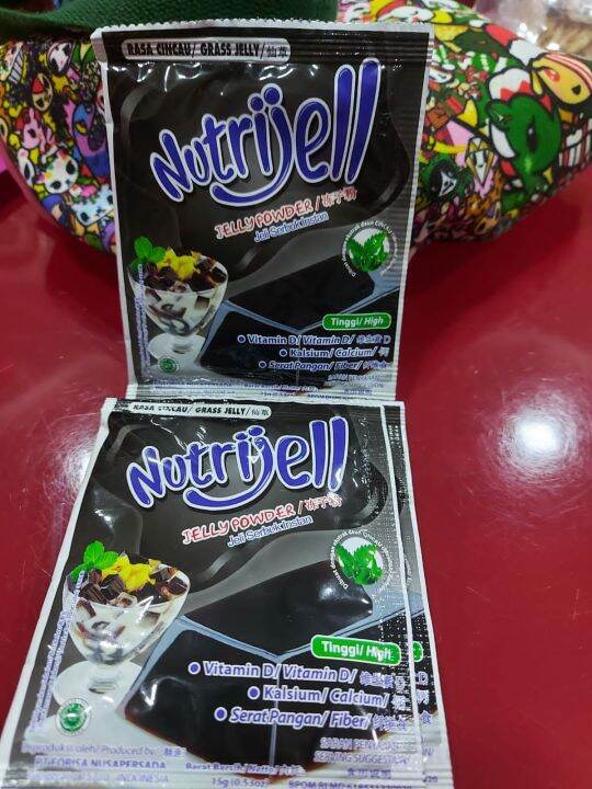 NutriJell Jelly Powder Agar Agar Rasa Cincau/ Grass Jelly | Lazada ...