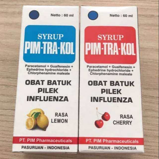 Pimtrakol Syrup Batuk Pilek Influenza Rasa Lemon dan Cherry - 60 ml ...