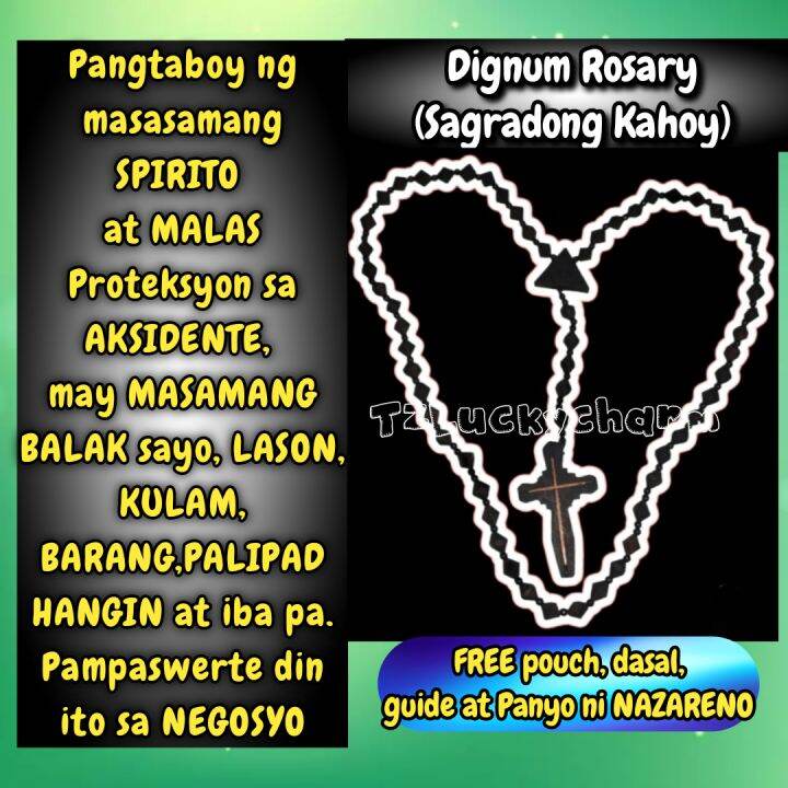 Dignum na Rosary/Pangkalahatang Proteksyon/Gawa sa sagradong kahoy na ...