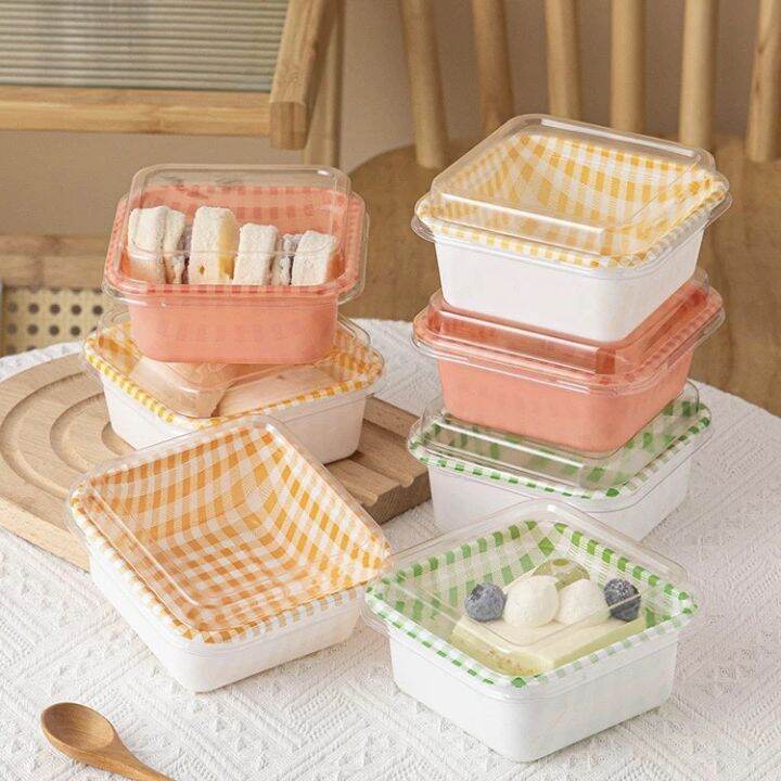 Tiramisu Japanese Cake Box 4 Inch Bento Cake Box with Transparent Lid ...