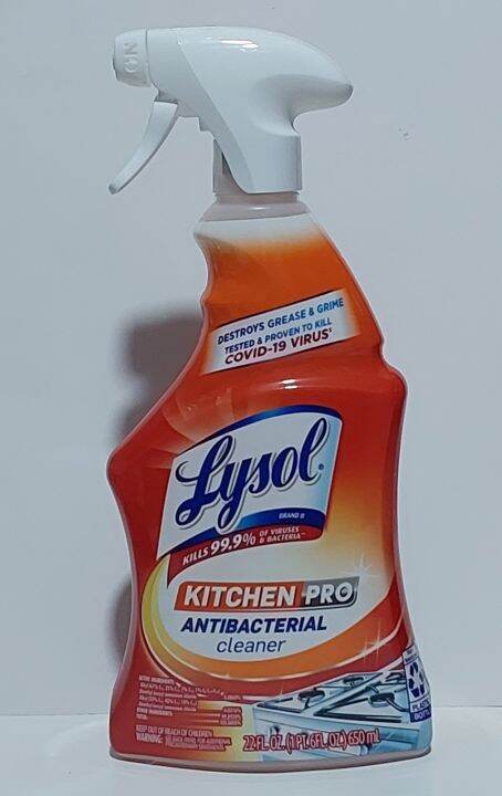 Lysol Kitchen Pro Antibacterial Cleaner Trigger, Orange 650ml | Lazada PH