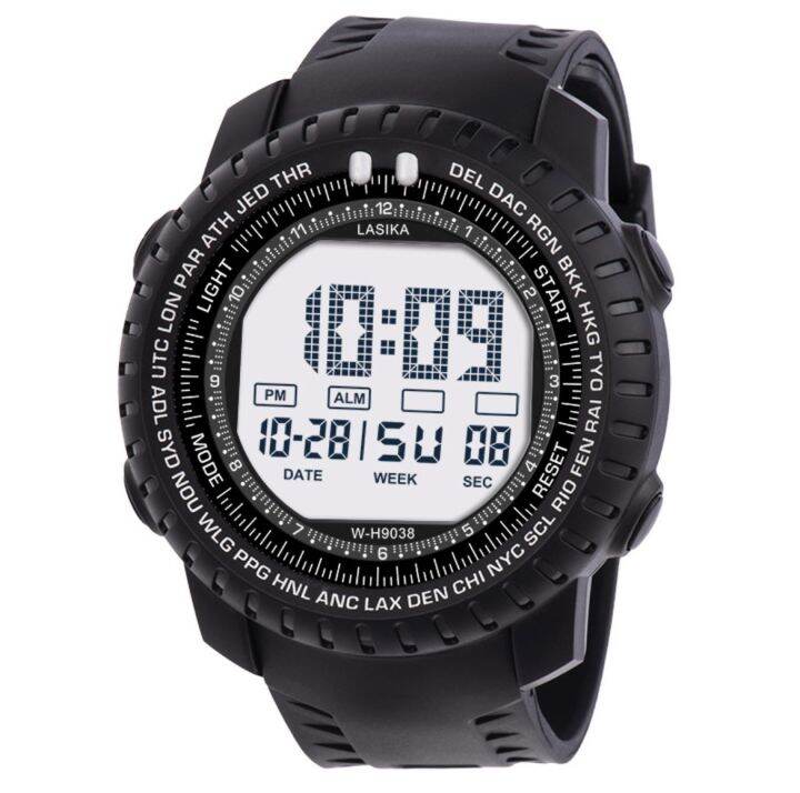 Original LASIKA LED Sports 100% waterproof Digital watch W-H9038 ...