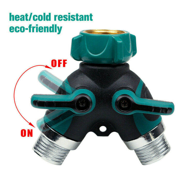1pc New 2 Way Y Shape Garden Hose Tap Connector Splitter Faucet Tap ...
