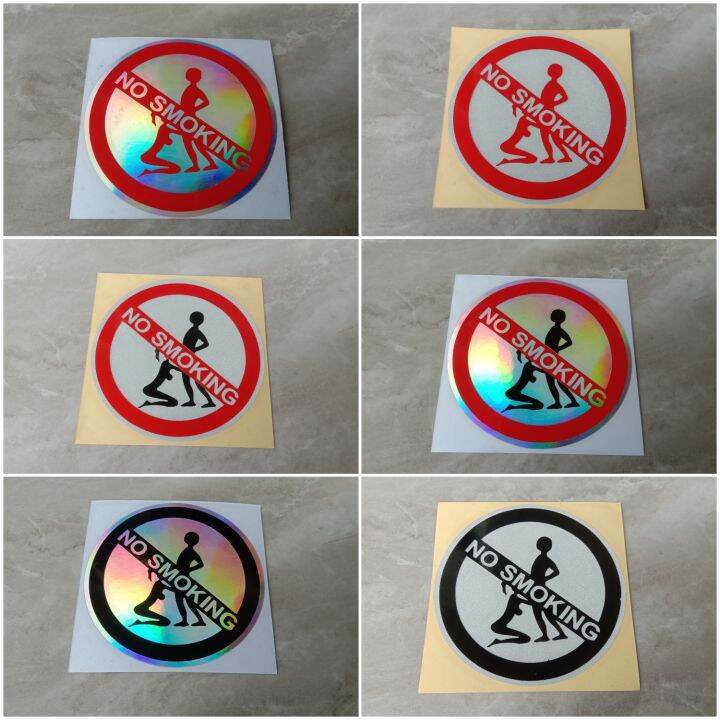 Stiker no smoking cutting sticker lucu 5cm | Lazada Indonesia