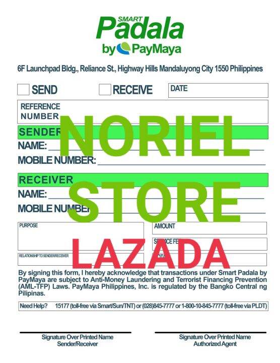 Smart Padala Transaction Receipt 5 pads ¼ short bond size 50 sheets per ...