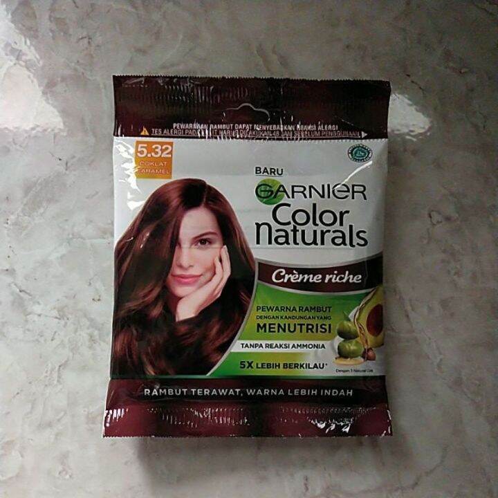 Garnier Hair Colour Sachet No 5.32 Coklat Caramel | Lazada Indonesia