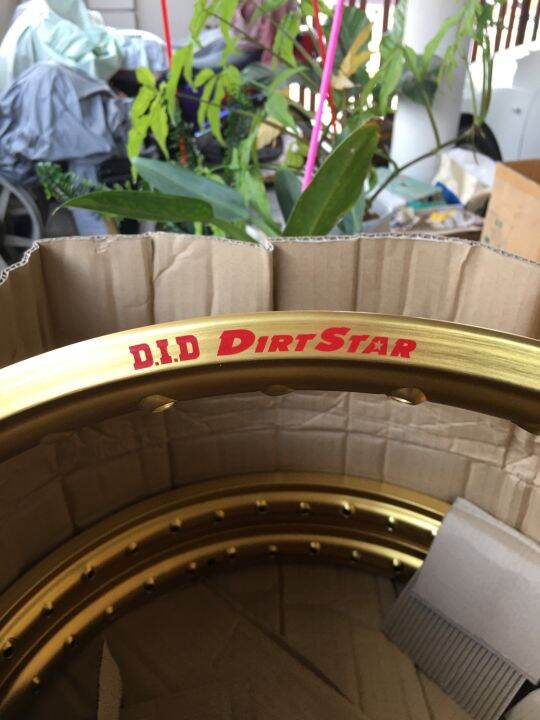 วงล้อ DID แท้ 18*1.4 สีทองโลโก้ใหม่ DID Dirt star | Lazada.co.th