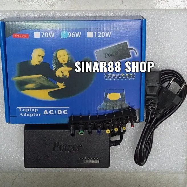 ADAPTOR LAPTOP MULTIFUNGSI/UNIVERSAL CHARGER NOTEBOOK 12V-24V 5A MULTY ...